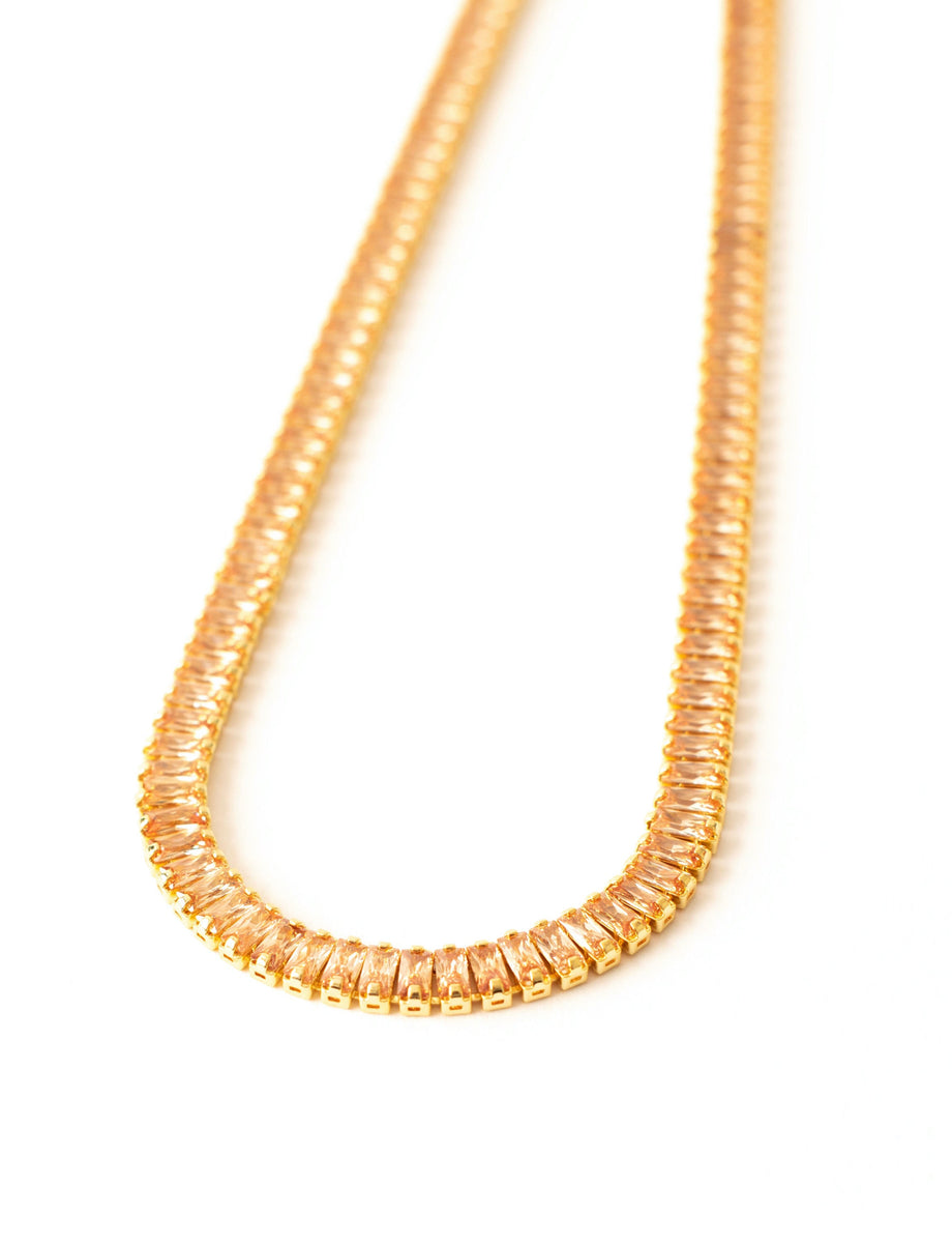 Honey Stone Tennis Necklace Curateur