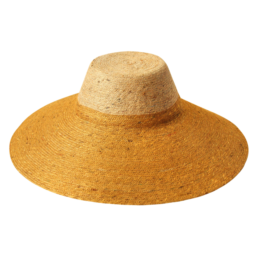 RIRI DUO Jute Straw Hat - Nude & Golden Yellow – CURATEUR