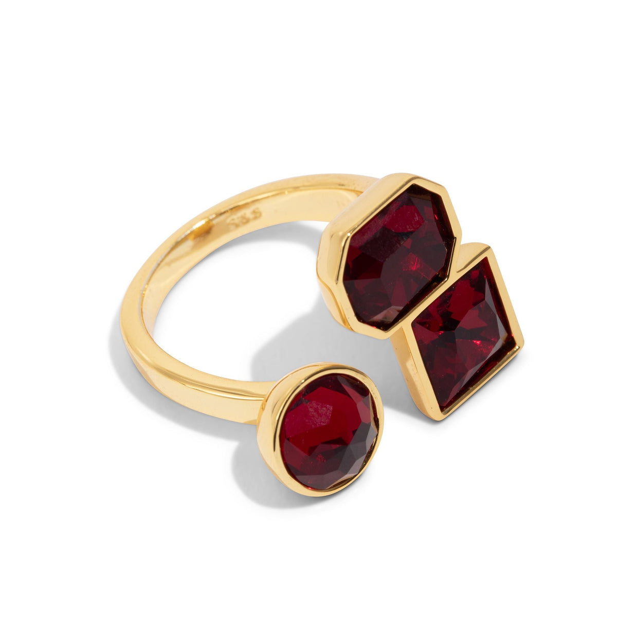Red Adjustable Stone Ring – CURATEUR