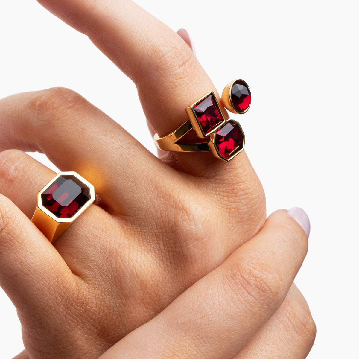 Red Adjustable Stone Ring – CURATEUR